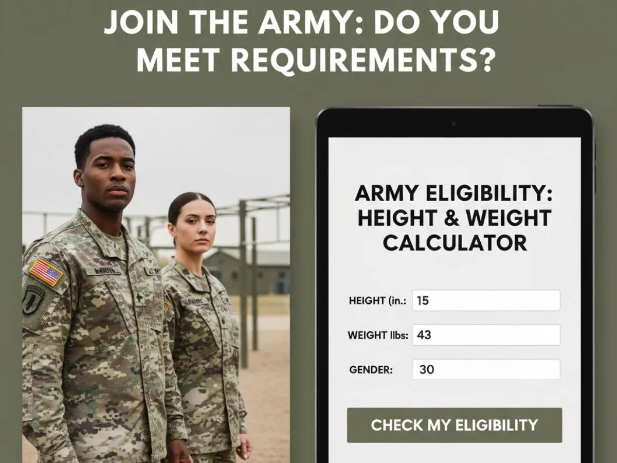 Army height weight calculator For (2026)